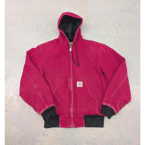 Carhartt | Jackets & Coats | Vintage 9s Carhartt Faded Strawberry Red ...